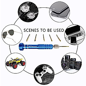 5-in-1 Multifunctional Small Screwdriver, PTSLKHN Eyeglass Screwdriver, S2 Steel Magnetic Screwdriver Kit for Eyeglass, Sunglasses, Electronics, Cellphone, Jewelry and More