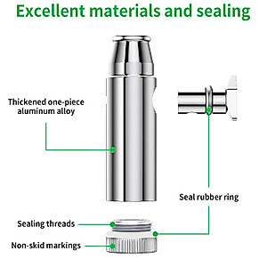 3 Pack NTIERA Mini Pepper Shaker,Premium Metal SnufBullet Spice and Sweetener Portable Travel Storage (Anodized Aluminum)