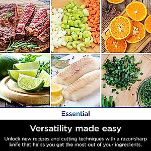 Ninja K12007WHBN NeverDull 7-Piece Prep Knife System, Essential, High Carbon Stainless Steel, Built-in Sharpener, White