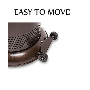 Hampton Bay 38,200 BTU Bronze Heat-focusing Propane Gas Patio Heater Heat-focusing Reflectors Adjust to Offer Excellent Heat Distribution