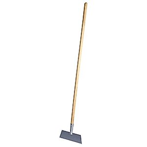 Superio Ice Chipper Driveway Heavy Duty Ice Scraper Snow Removel Equipment- Floor Scraper Long Handle Heavy Duty Stainless Steel 10" Blade Ice Chopper with Wooden Handle