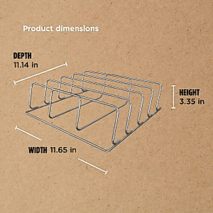 Ninja XSKRACKXL Woodfire Rib Rack, Compatible with OG800 and OG900 Series, Smokes 4 Full Racks of Ribs, Elevates Ribs for All-Around Airflow, Even Bark, Steel, Silver