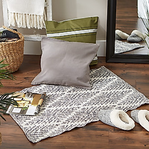 DII Woven Rugs Collection Hand-Loomed, 2x3', Gray Diamond