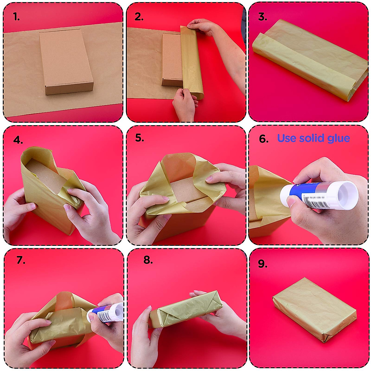 SAVITA 100 Sheets 35x50cm/14x20 Inch Gold Metallic Tissue Paper, Metallic Gift Wrapping Tissue Paper for Christmas Weddings Birthday Party Showers DIY Arts Crafts