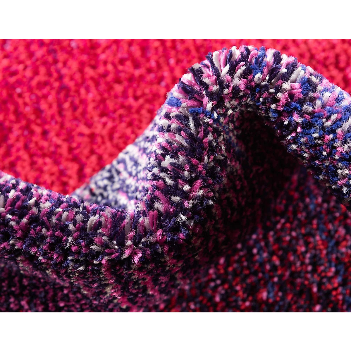 Unique Loom Estrella Collection, Gradient, Sunset, Abstract, Bright Colors Area Rug, 9 x 12 ft, Pink/Gold