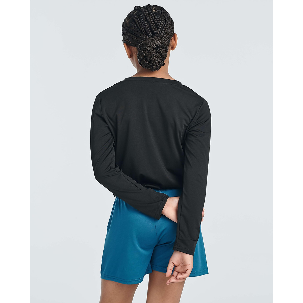 4 Pack: Girls Girl Long Sleeve Tshirts Shirt Tshirt Shirts Tees Active T-Shirts Tops Dry Fit Crew Neck Active Athletic Essentials Soccer Sports Yoga Gym Young Teen Chicas Clothes - Set 2, M (10-12)