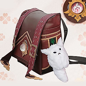 Cosplay Bag Backpack Travel Bag Role Play Costume Accessories Props with Plush Toy