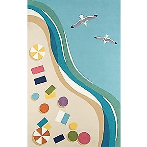 Momeni Rugs Veranda Collection Area Rug, 3'9" x 5'9", Blue