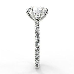 WSX 10/14/18K Solid Gold 2 Carat Moissanite Engagement Ring for Women Vintage Halo Style Set Round Brilliant Wedding Ring