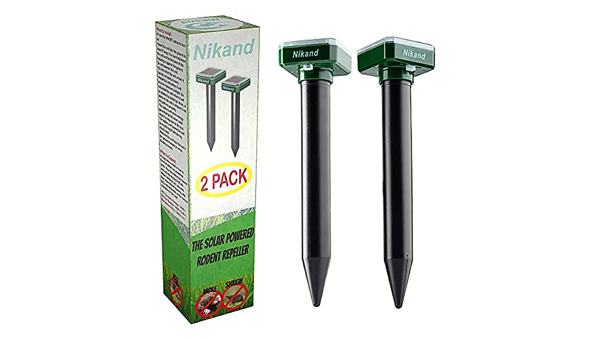 Mole Repellent Stakes - Solar Powered Pest Control