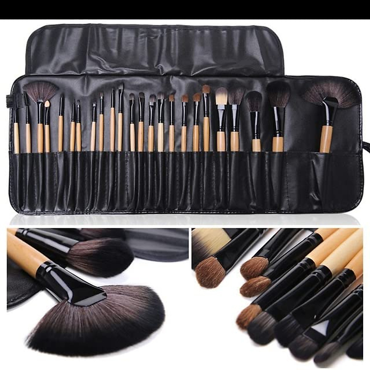 Makeup Brush Foundation Brush Face Brush Concealer 24 pcs Makeup Brush Sets Professional Cosmetics Brushes Eyebrow Powder Foundation Shadows Pinceaux Make Up Tools (Color : Wooden, Size : As shown)