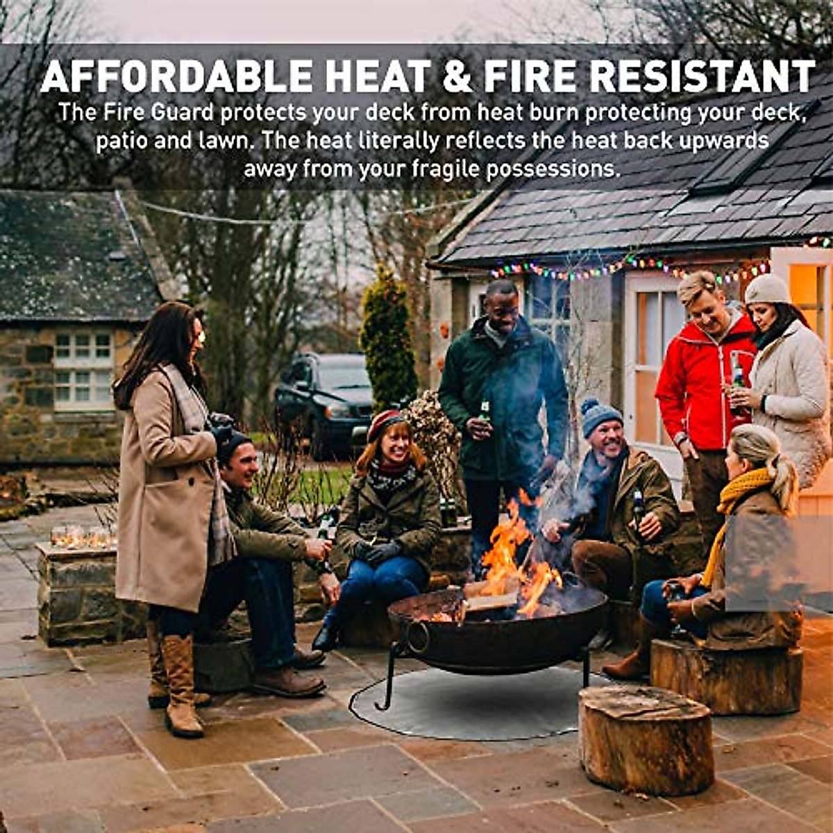 Deck Protector - Fireproof Mat Fire Pit Pad Deck Protector Great for Base, BBQ Mat, Patio Shield, Deck Defender - Fire Retardant Resistant mat for Outdoors - Charcoal Grill – 30 Inch