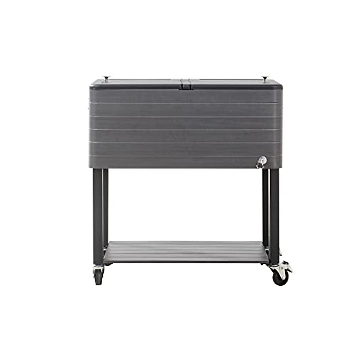 Sunjoy A601000800 80QT Gray Wood Grain Finish Cooler
