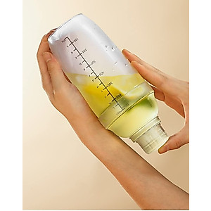 4 Pcs 700CC/24Oz Plastic Cocktail Shaker Drink Mixer Hand Shaker Cup with Scales Transparent(4, 700cc)