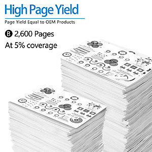 NineLeaf (2,600 Pages per Compatible Toner Cartridge Replacement for Brother TN660 TN-660 TN630 to use in MFC-L2720DW L2700DW L2685DW HL-L2360DW L2340DW DCP-L2540DW L2520DW Printer (3 Pack Black)
