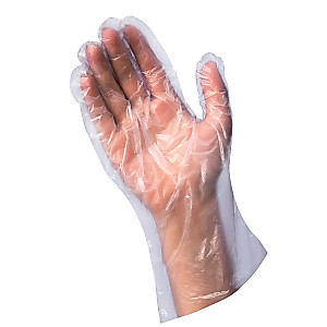 Clean Ones Disposable HDPE Poly Gloves, One Size Fits All - 500ct