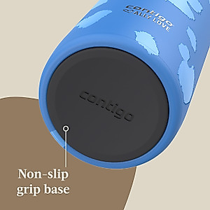 Contigo x Ally Love Steel Insulated Tumbler w/Straw, Autoclose Technology, Easy Clean Lid & Straw, Leak-proof Drinking, Keeps Drinks Cold for 20 hours, BPA Free, 24oz., Streeterville 2.0, Stellar Jay