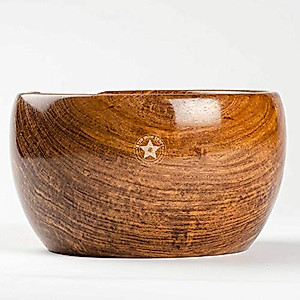 Handmade Rosewood Yarn Storage Bowl for Knitting & Crocheting by SIC | A Perfect Yarn Storage Bowl for Yarn Winder & Crochet Hook Accessories Holder (7 x 4", Rosewood Simple)