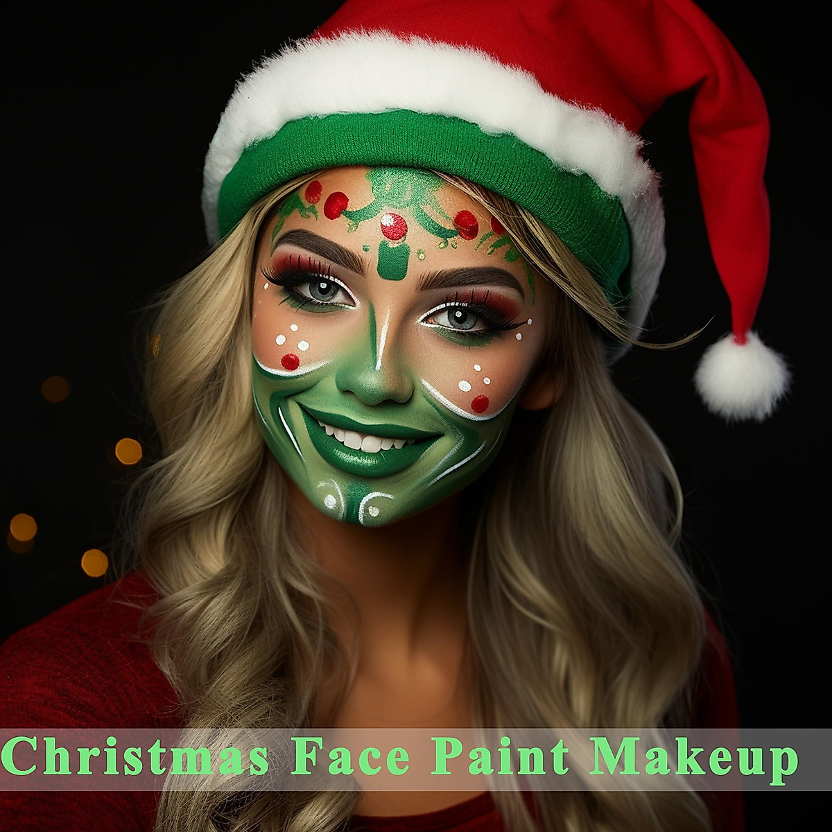 Wismee Green Face Paint Stick,Hunting Camo Body Paint Stick Cream Gamora Witch Face Paint,Waterproof Sweatproof Green Eye Black for Sports,Halloween SFX Cosplay Makeup