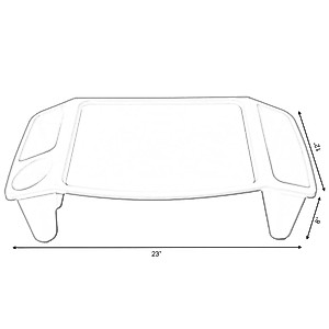 Basicwise QI003253G Kids Lap Desk Tray, Portable Activity Table, Green, 1 Piece