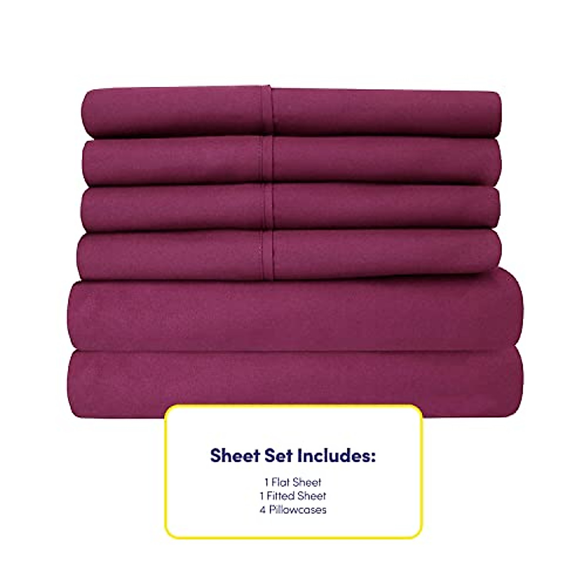 Cal King Size Bed Sheets - 6 Piece 1500 Supreme Collection Fine Brushed Microfiber Deep Pocket California King Sheet Set Bedding - 2 Extra Pillow Cases, Great Value, California King, Berry
