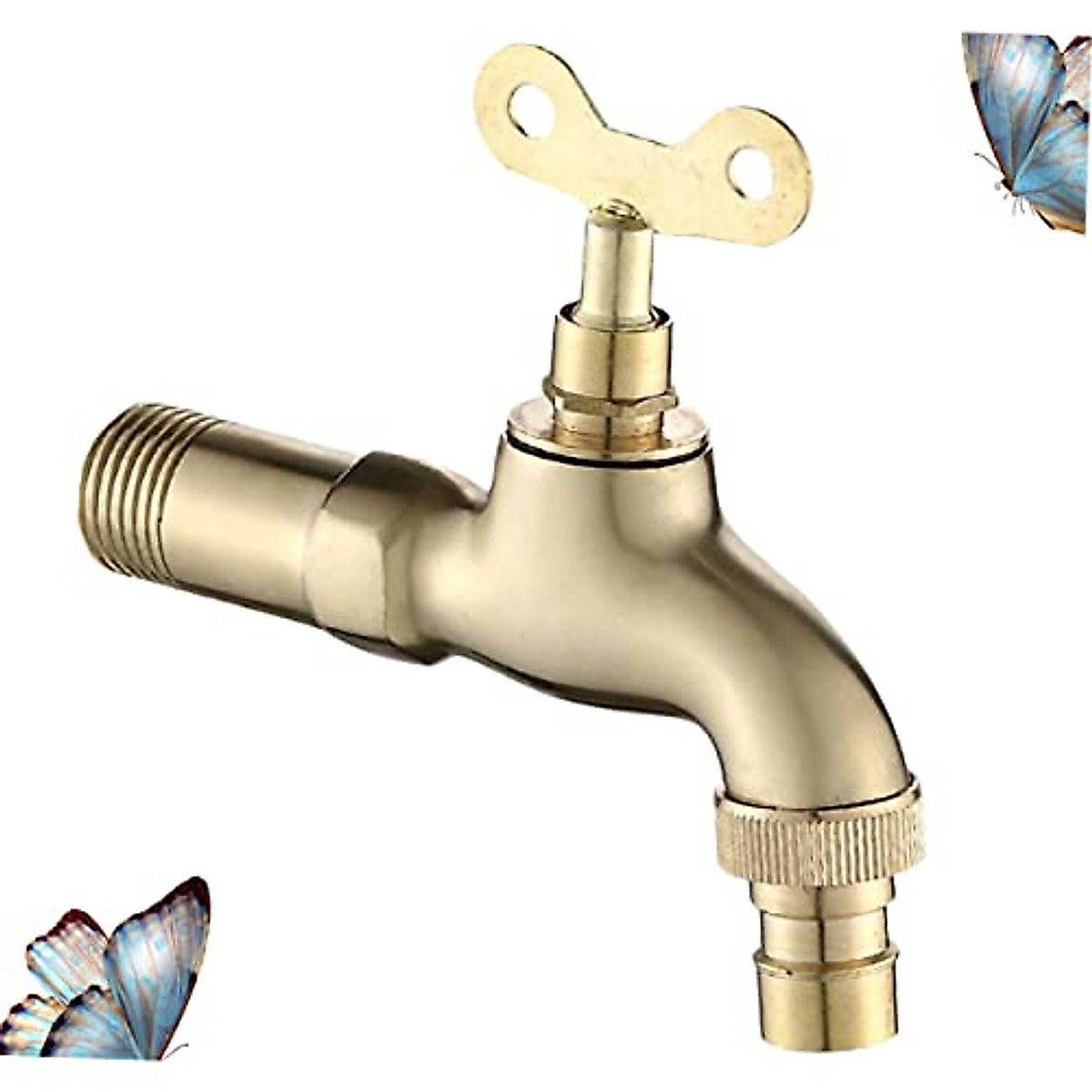 DOITOOL Wall Mount Bathtub Faucet Bathtub Faucet Stainless Steel Faucet Washing Machine Faucet Copper Water Tap Wash Machine Tap Kitchen Water Tap Fall Shut Off Valve Water Dispenser