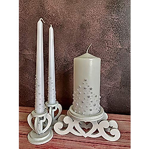 Unity Candle Holder-Unity Candle Stand-Unity Candle Holder Set-Pillar Candle Holder-Wedding Gift -Ceremony Decoration-Wedding Centerpiece