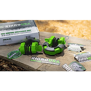 Rhino USA D Ring Super Shackles 70,548lb Break Strength – Heavy Duty 3/4” Shackle with 7/8 Pin for use with Tow Strap, Winch, Jeep Truck Vehicle Recovery, Best Offroad Accessories