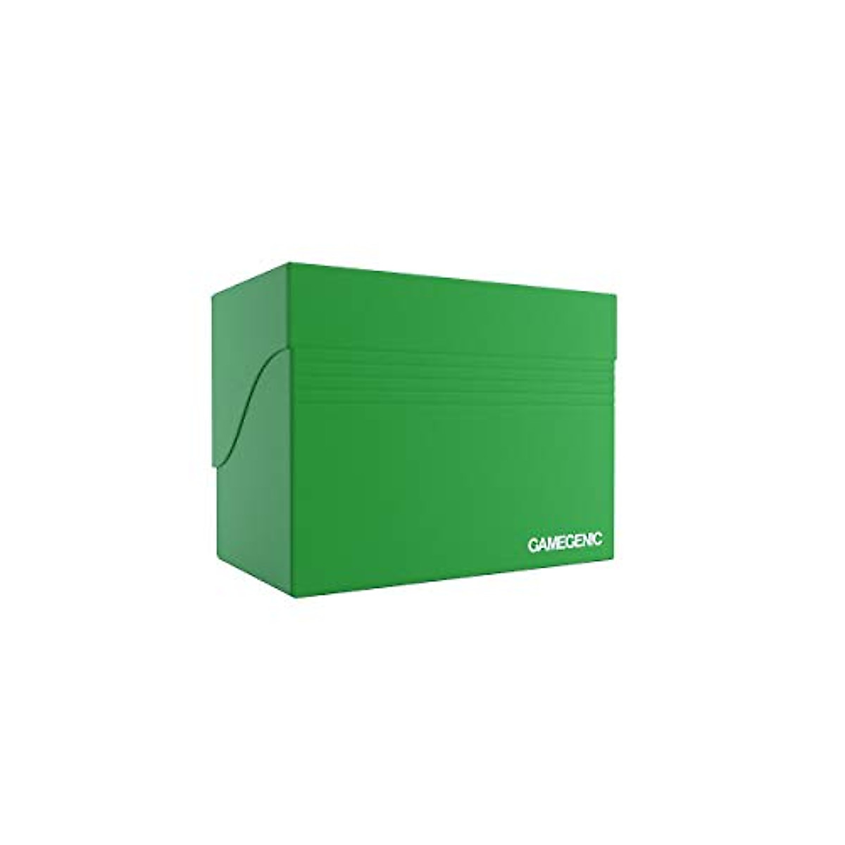 Gamegenic Side Holder 80+ Casual Deck Box | Double-Sleeved Card Storage with Flex Card Divider | Premium Card Game Protector | Cobra Neck Technology | Holds up to 80 Cards | Green Color | Made