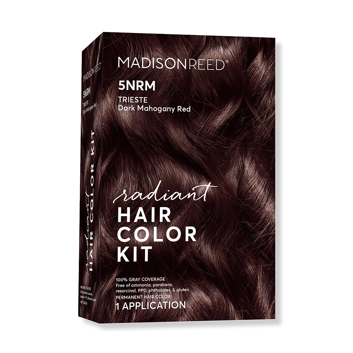 Madison Reed Radiant Hair Color Kit, Permanent Hair Dye, 100% Gray Coverage, Ammonia-Free, Trieste Red 5NRM Dark Mahogany red, Pack of 1