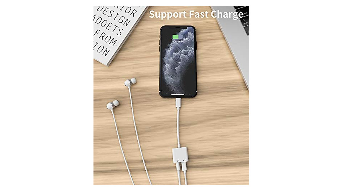 2-in-1 Lightning to 3.5mm Headphone Adapter