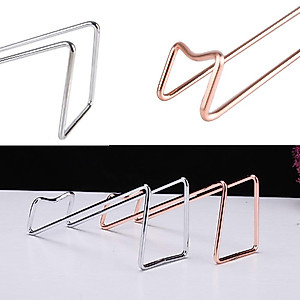 Ibnotuiy Set of 2 Metal Tabletop Single Bottle Wine Rack Minimalist Wine Holder (Gold)