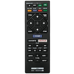RMT-VB201U Replace Remote Control fit for Sony Blu-Ray BD Disc DVD Player BDP-BX370 BDP-S1700 BDP-S3700 UBP-X700 BDPBX370 BDPS1700 BDPS3700 UBPX700