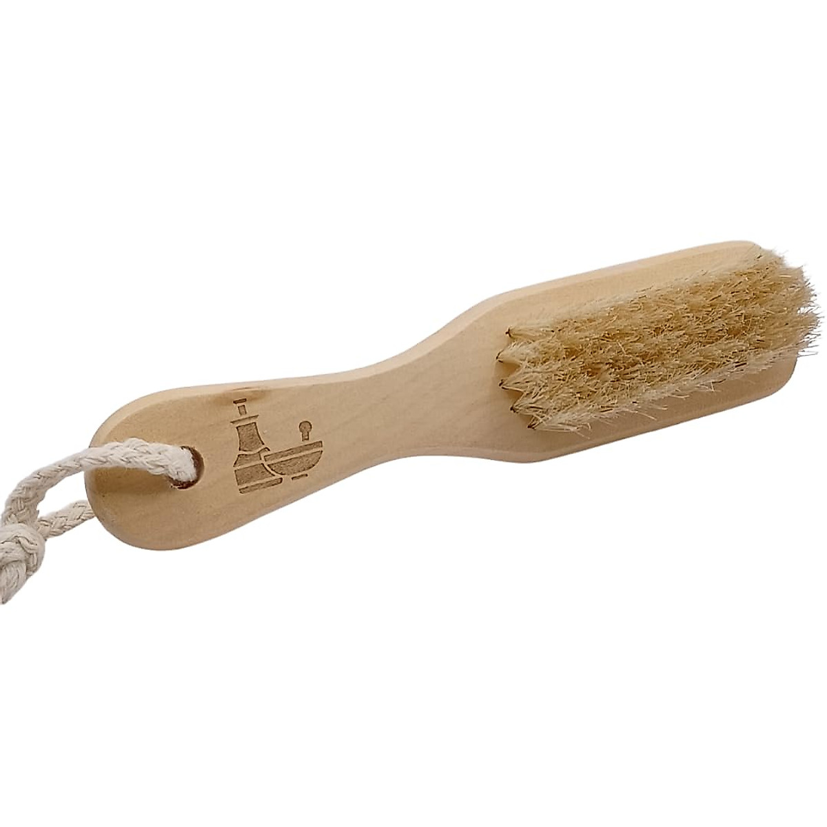 High Thyme FARMacy Pumice Stone for Feet with Natural Bristle Nail Brush - 7.25" Pumice Stone for Feet Callus Remover - Foot Pumice