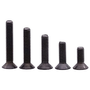 M6-1.0 x 30mm Flat Countersunk Head Torx Security Machine Screws Bolts, Black Oxide Finish, 10.9 Grade Alloy Steel, Full Thread, Pack of 30