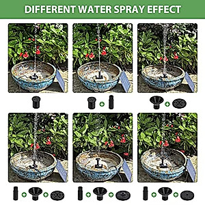 BSHAPPLUS Solar Bird Bath Fountain Pump - 1.8w, New Upgrade Water Fountain with Solar Panel & 4 Nozzles, Water Feature Fountain for Bird Bath, Garden, Fish Tank, Small Pond, Lawn, Aquarium