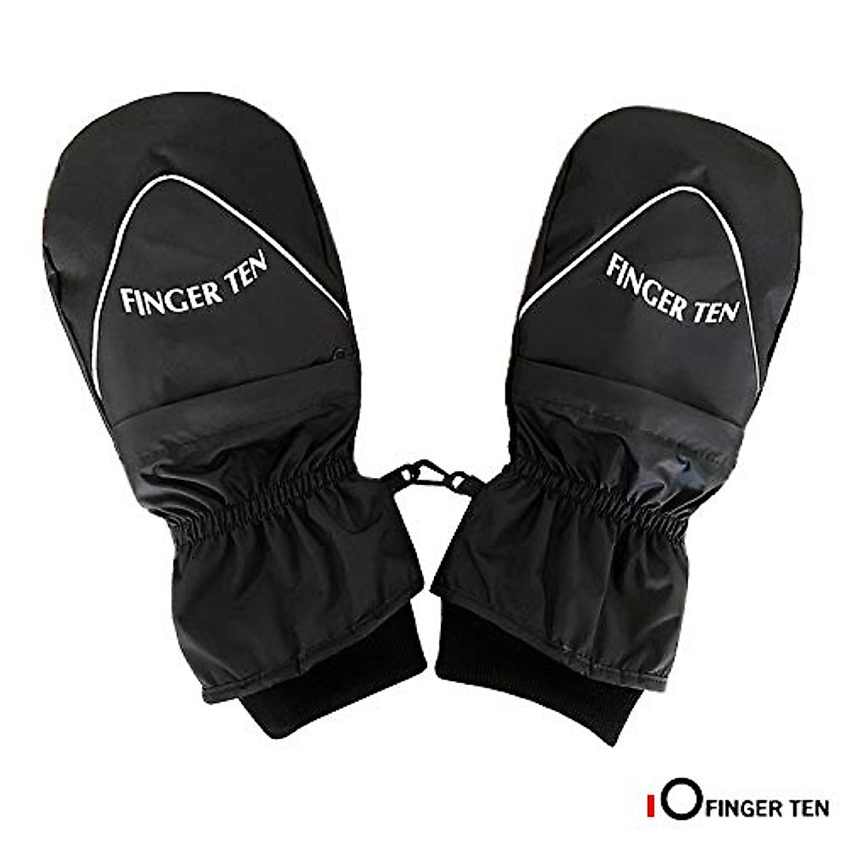 FINGER TEN Winter Golf Gloves Mittens Mitts Men Thermal 1 Pair, Windproof Waterproof Anti Slip Grip Warm Cold Weather Mitt for Push Cart and Practice Christmas Gift Pack (1 Size)