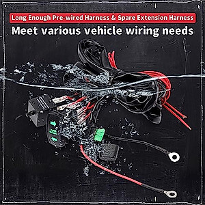 Pre-wired ATV UTV Turn Signal Kit, Universal Street Legal Kit with Rocker Switch Flasher Relay Compatible with Polaris RZR Ranger Turbo Can-Am, Side by Side Turn Signal Light Set (Vertical&Horizontal)