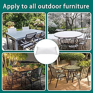 Adnee 87 x 37 Inch Patio Furniture Cover Airbag-Rectangle PP Patio Table Cover Air Pillow-Inflatable Outdoor Furniture Cover Support Prevents Leaves,Water and Snow Pooling