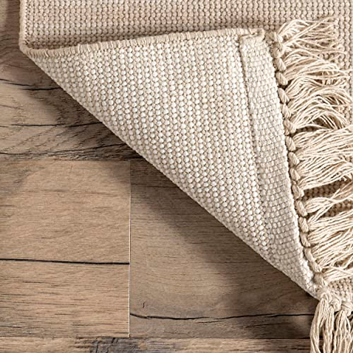 nuLOOM Noémie Tribal Synbols Tasseled Area Rug, 8' x 10', Ivory