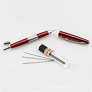 Pentel Sharp Kerry Automatic Pencil, 0.5mm Lead Size, Red Barrel, 1 Each (P1035B)