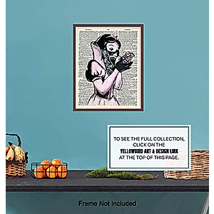 Banksy Snow White Hand Grenade Bandana Poster - Graffiti Wall Art Decor, Room Decoration for Bedroom, Dorm, Living Room - Gift for Teens, Urban Street Art Fans, Men Women - 8x10 UNFRAMED