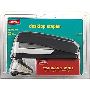 Staples 31937Ct Staples Value Pack Desktop Stapler, 20 Sheet Capacity, Black, 24/Carton (31937Ct)