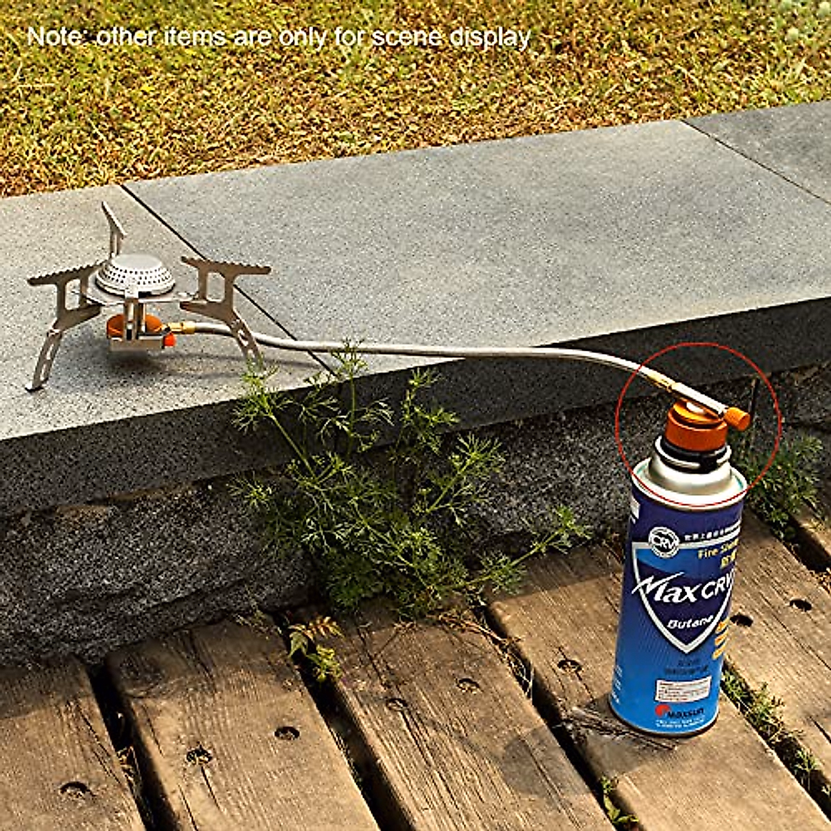 Camping Stove Adapter, Stove Connector,Butane Canister Converter, for Nozzle Gas Bottle to Lindal Valve Canister