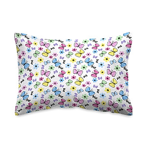 Dream Factory Kids Sheet Set Lightweight Microfiber Bed Sheets Super Soft Easy Wash Cozy Bedding 10” Pocket - Full, Purple Sweet Butterfly