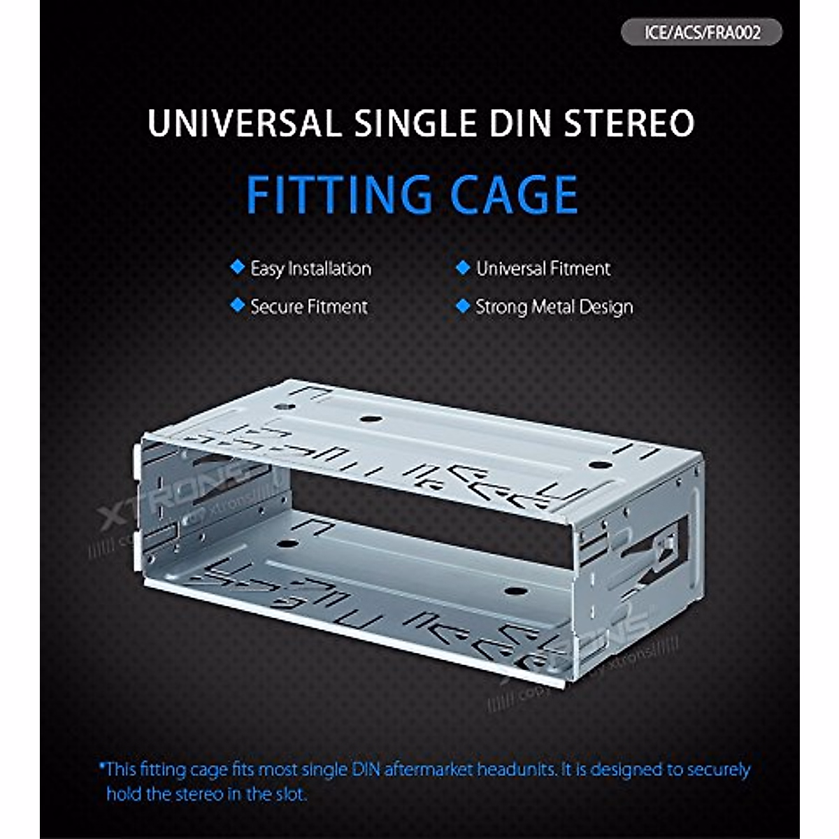 XTRONS Universal Single Din 1 Din Stereo Radio Replacement Fitting Cage Kit Installation