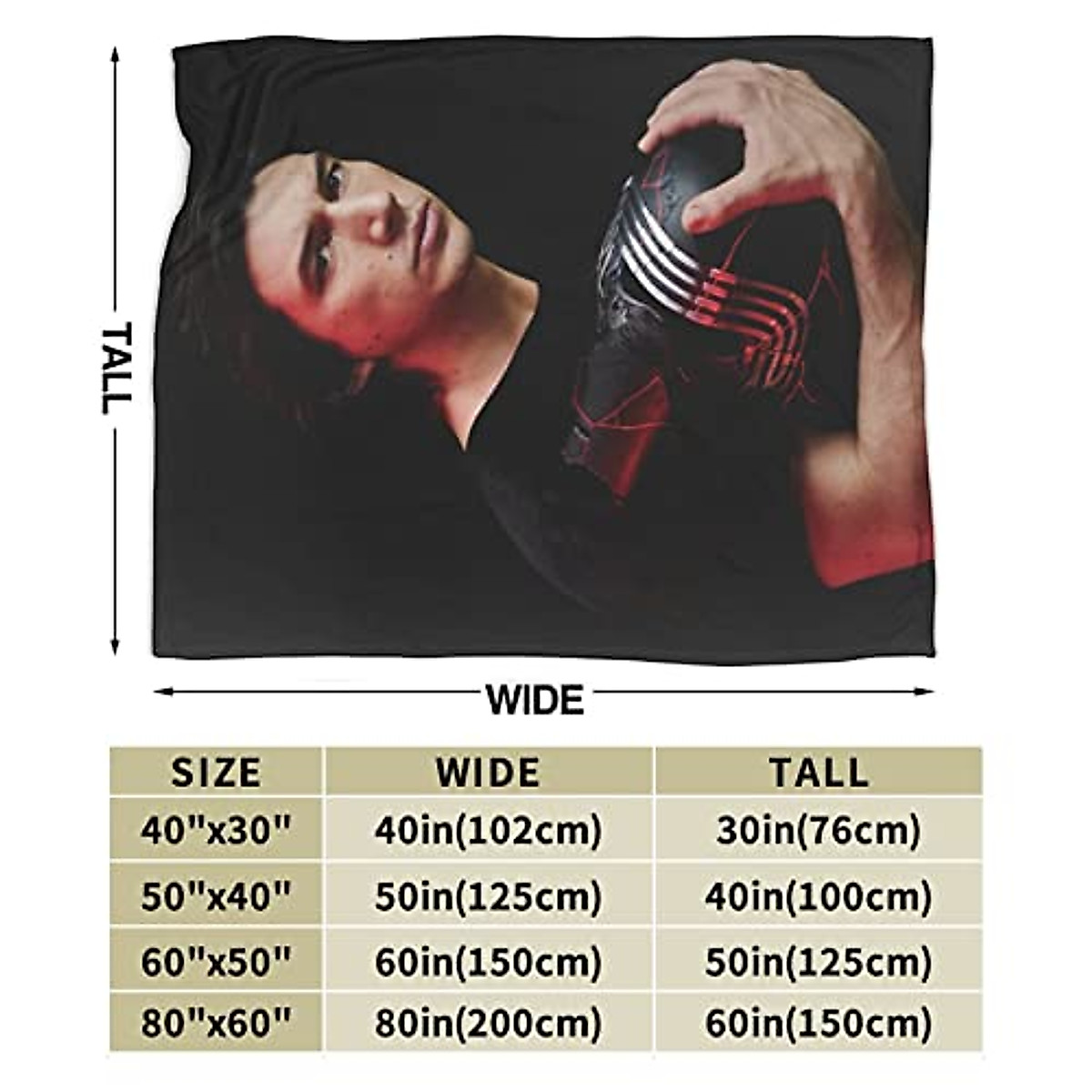 Adam Driver Ultra Soft Micro Fleece Blanket All Season Fuzzy Warm Throw Blanket for Sofa Chair Couch Bed