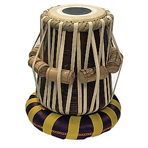Satnam Steel Bayan Hand Crafted Steel Tabla Drum Set for Student and Beginners with Tabla Set Gig Bag | Tabla Set Hammer | Tabla Set - Music Book | Tabla Cushions & Cover - Made in India