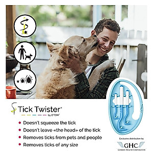 Tick Twister Tick Remover for Dogs and Human - Made in France - Tick Puller for Humans and Dogs - 3 Different Sizes - Dog Tick Removal Tool - Also for All Other Pets - Tick Nipper in