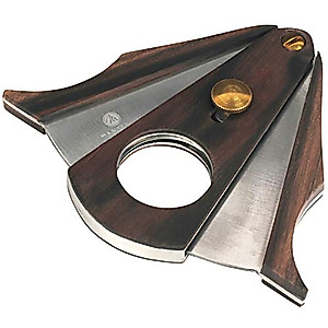 Mantello Cigars Cigar Cutter Guillotine - Gift for Men, Wood, Double Blade Cigar Cutter with Lock System - Stainless Steel in Gift Box